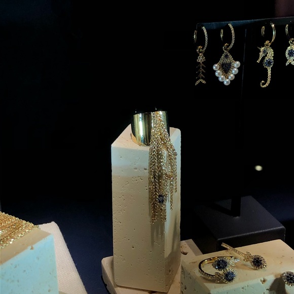 APM Monaco | Jewelry | Apm Monaco Silver Gold Plated Ring With Tassels ...